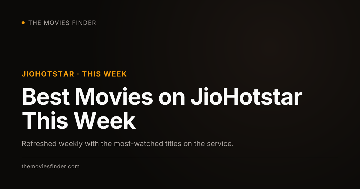 Best Movies on JioHotstar This Week | The Movies Finder