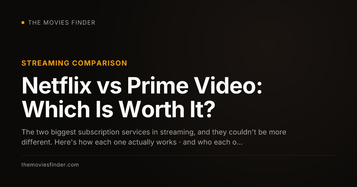 Netflix vs Prime Video: Which Is Worth It in 2026? | The Movies Finder